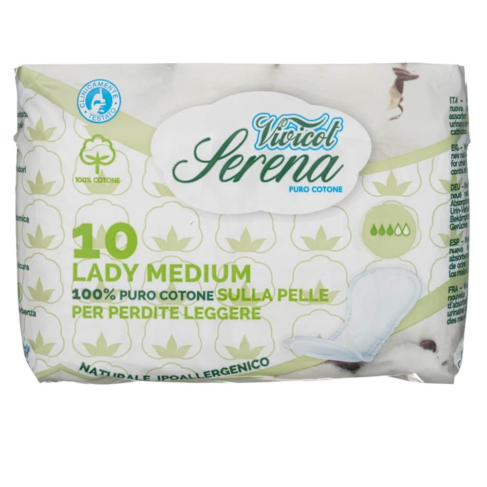 Vivicot Sanitary Towels for Urinary Incontinence Medium - 10 Pieces ...